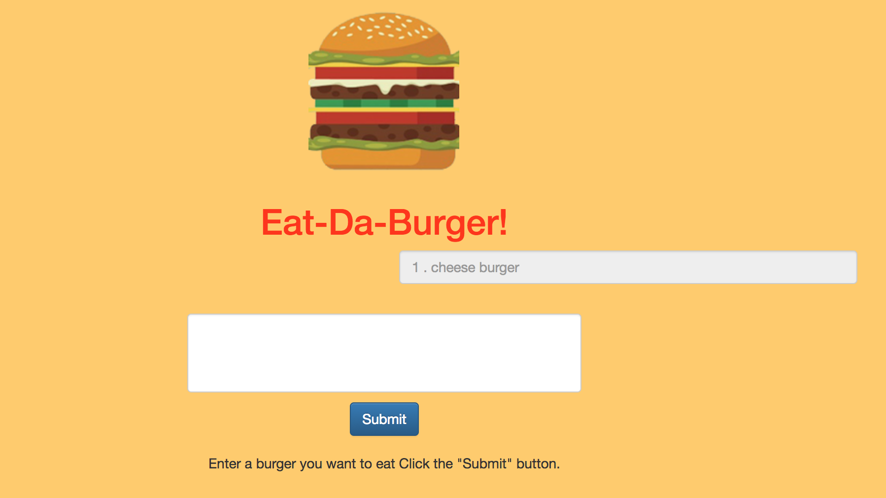 GitHub - cherisek27/sequelizedBurger: Sequelized Burger