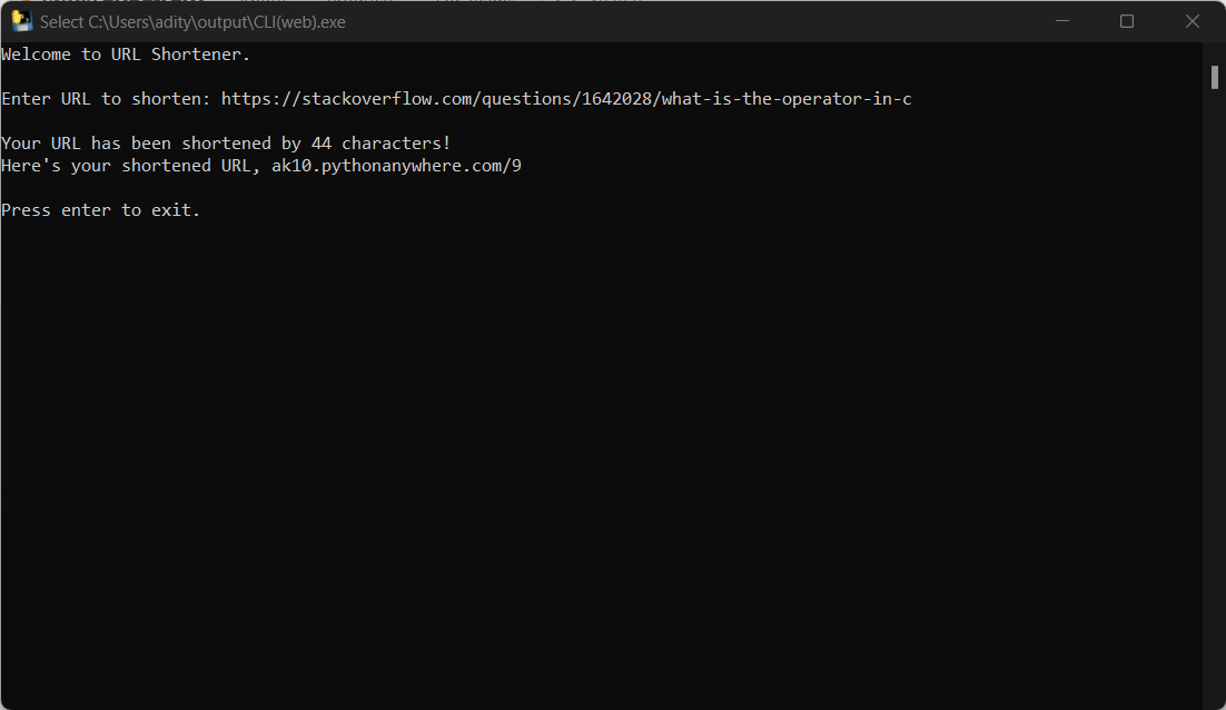 Github Helium9url Shortener A Python Cli Project For Programming 7410