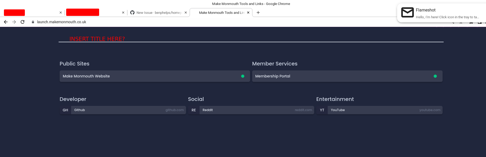 [Feature Request] Display the title at the top of the page · Issue #181 · gethomepage/homepage ...