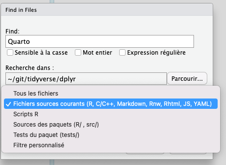 Find in Files should mention qmd as source file option · Issue #10469 · rstudio/rstudio · GitHub
