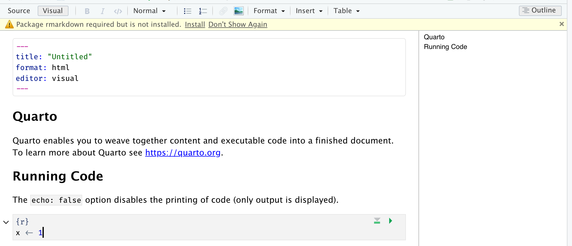 Diagnostic information showing up at the time of R Markdown instead of ...