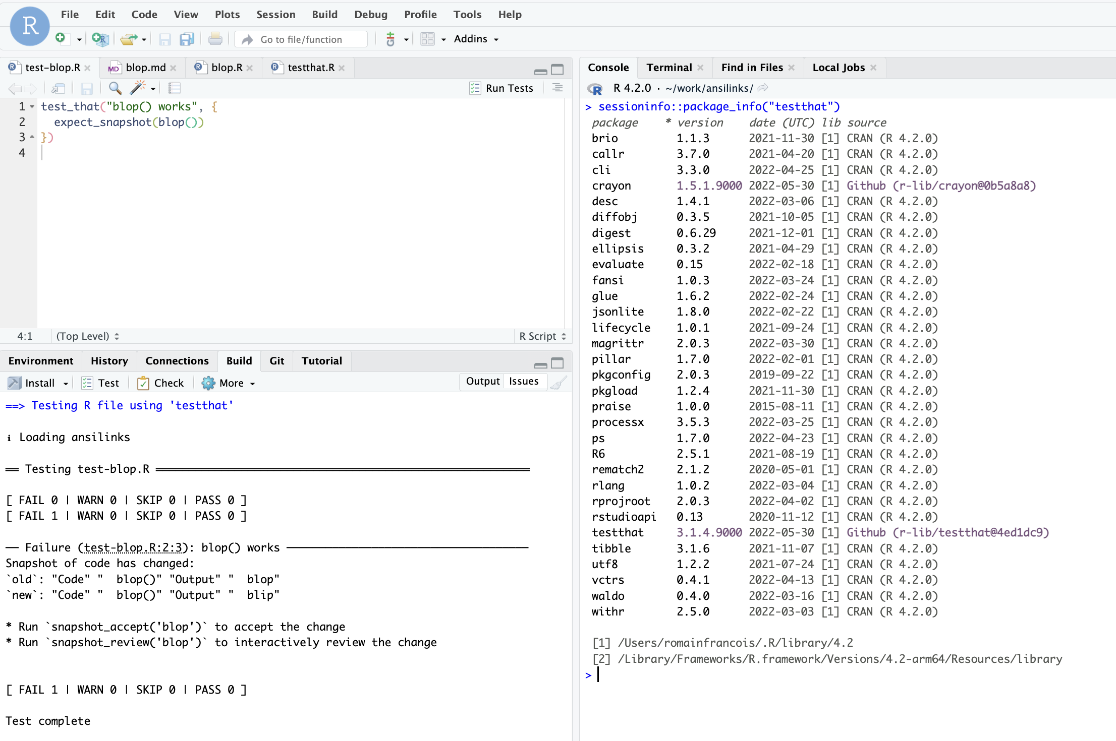 ANSI hyperlinks of rstudio:run do not appear in the build tab (Ubuntu ...
