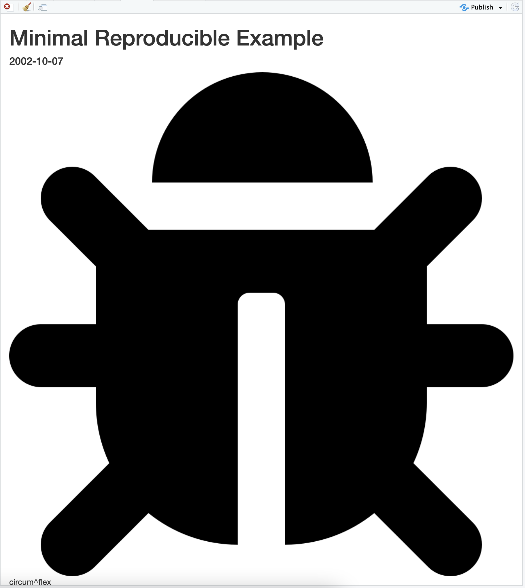 Failure to display knit results with circumflex in caption: `get_parentpid()` attempt to apply ...