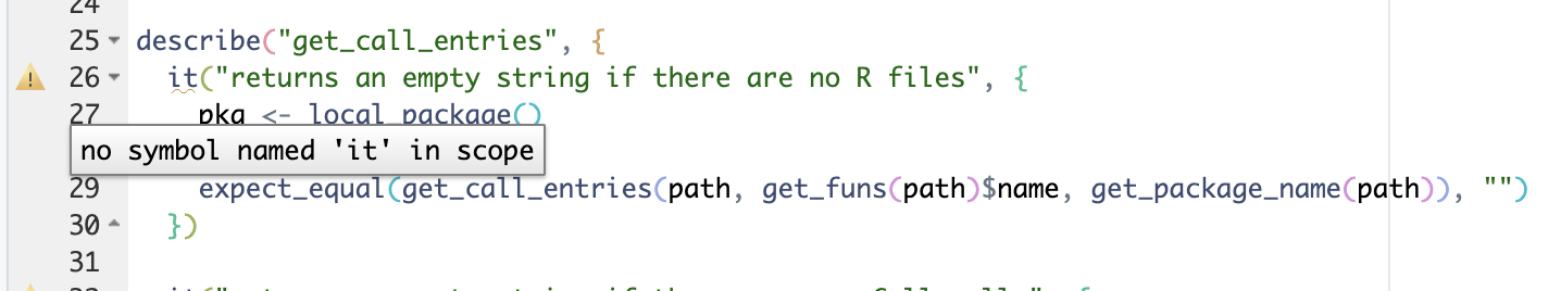 skip lint diagnostic for `describe({ it(...) })` · Issue #12124 ...