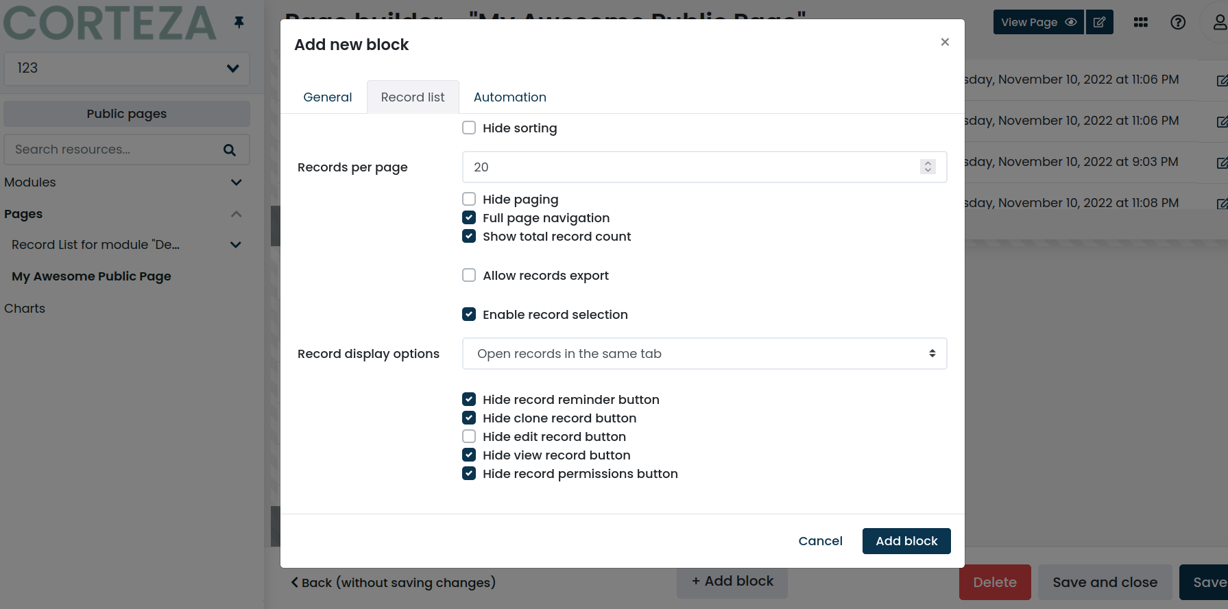 Allow end-users to open records in a modal window [PlanID:2023.3/2/4.3] · Issue #448 ...