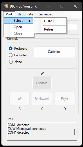 GitHub - ykabbani/BtController: Windows app for controlling a bluetooth ...