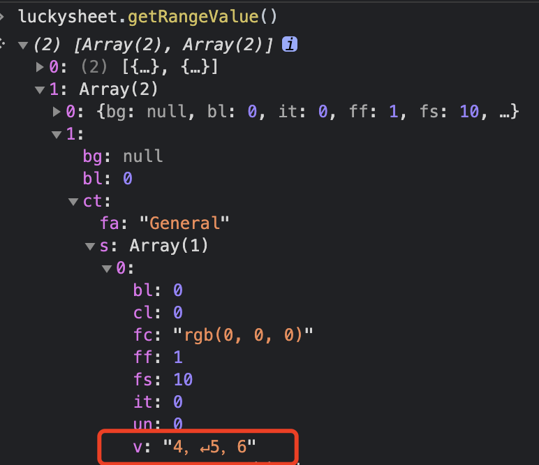 [BUG]单元格存在换行符号时luckysheet.getRangeJson(true)拿到的数据为null · Issue #609 · dream-num/Luckysheet · GitHub