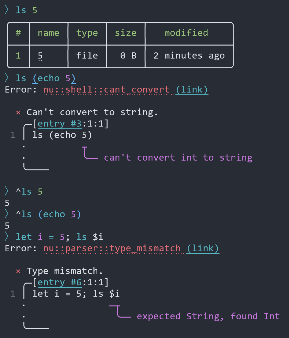 Missing autoconversion when passing ints to commands · Issue #3593 · nushell/nushell · GitHub