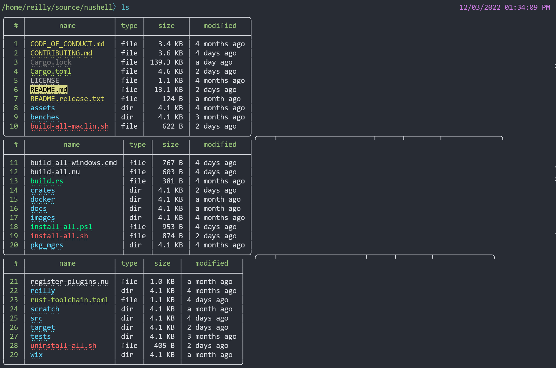 Table paging for ListStreams is missing a line break · Issue #7342 · nushell/nushell · GitHub