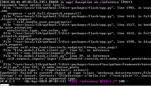 Failed to convert object of type to tensor · Issue #1270 · pallets/werkzeug · GitHub