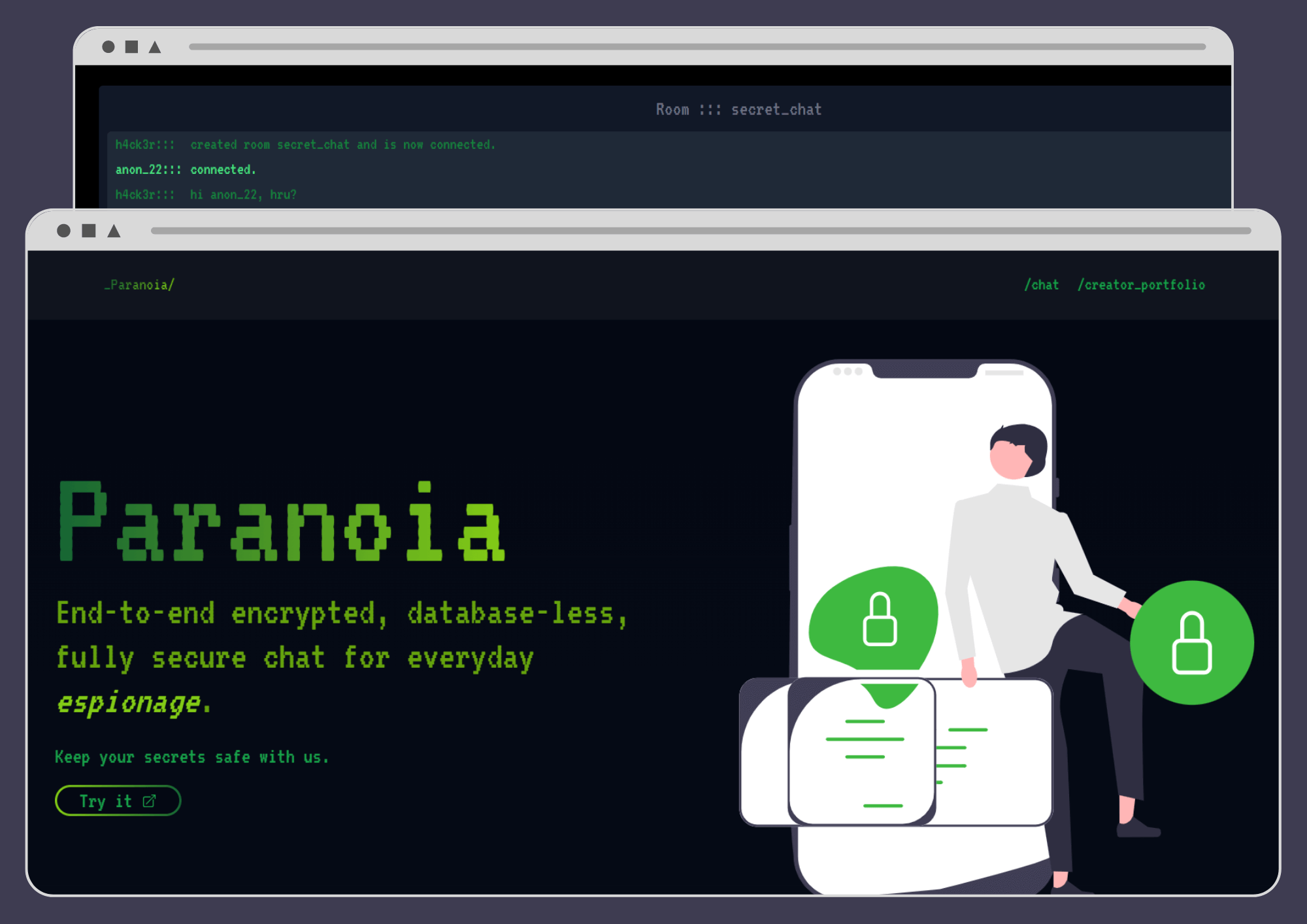 GitHub - ShinnoT/terminal-chat: Paranoia: end-to-end encrypted, database-less, fully secure chat ...