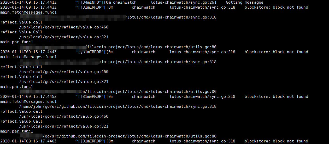 chainwatch run err: · Issue #1069 · filecoin-project/lotus · GitHub