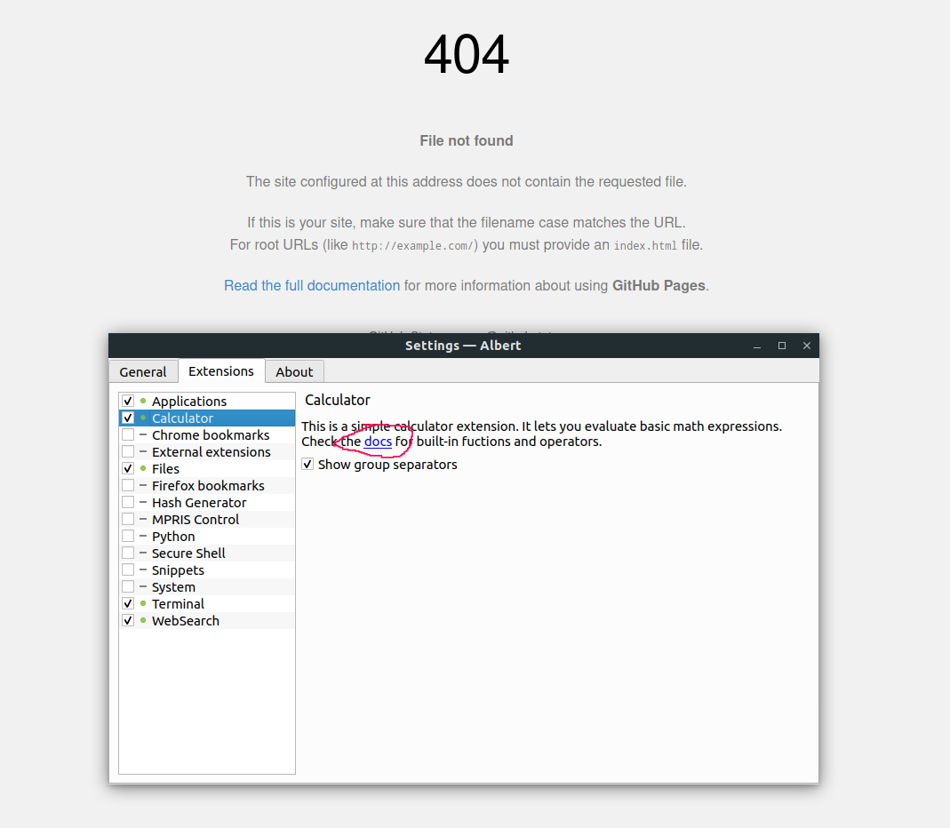 [Bug] Ablert dcos links not working · Issue #946 · albertlauncher/albert · GitHub