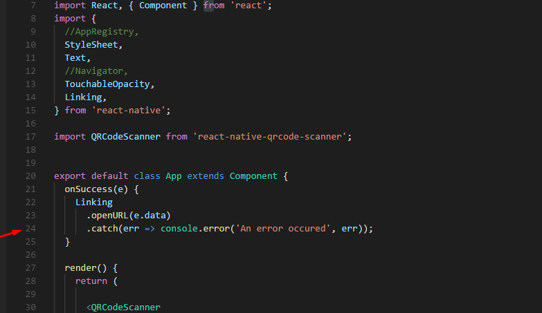 Get error while scanning barcode · Issue #75 · moaazsidat/react-native-qrcode-scanner · GitHub