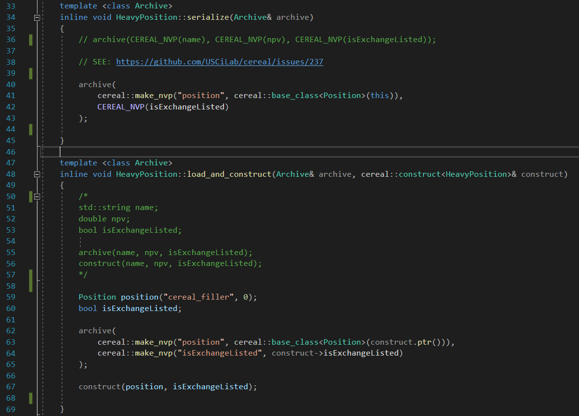 Help with error: "Trying to load a registered polymorphic type with an unregistered polymorphic ...