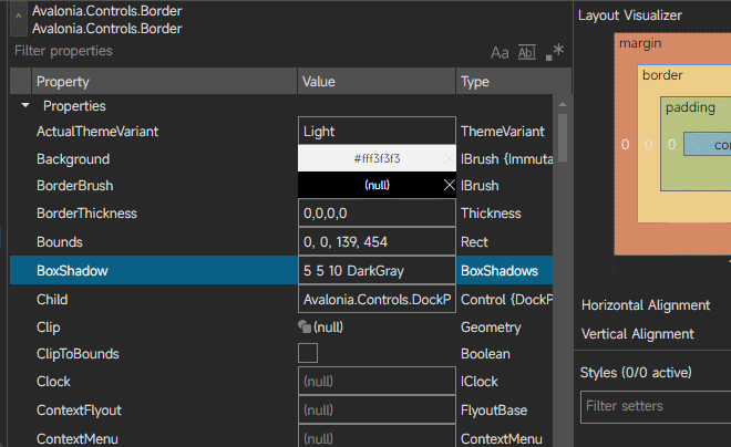 Can't set `BoxShadow` value `0` in `DevTools` · Issue #12908 · AvaloniaUI/Avalonia · GitHub