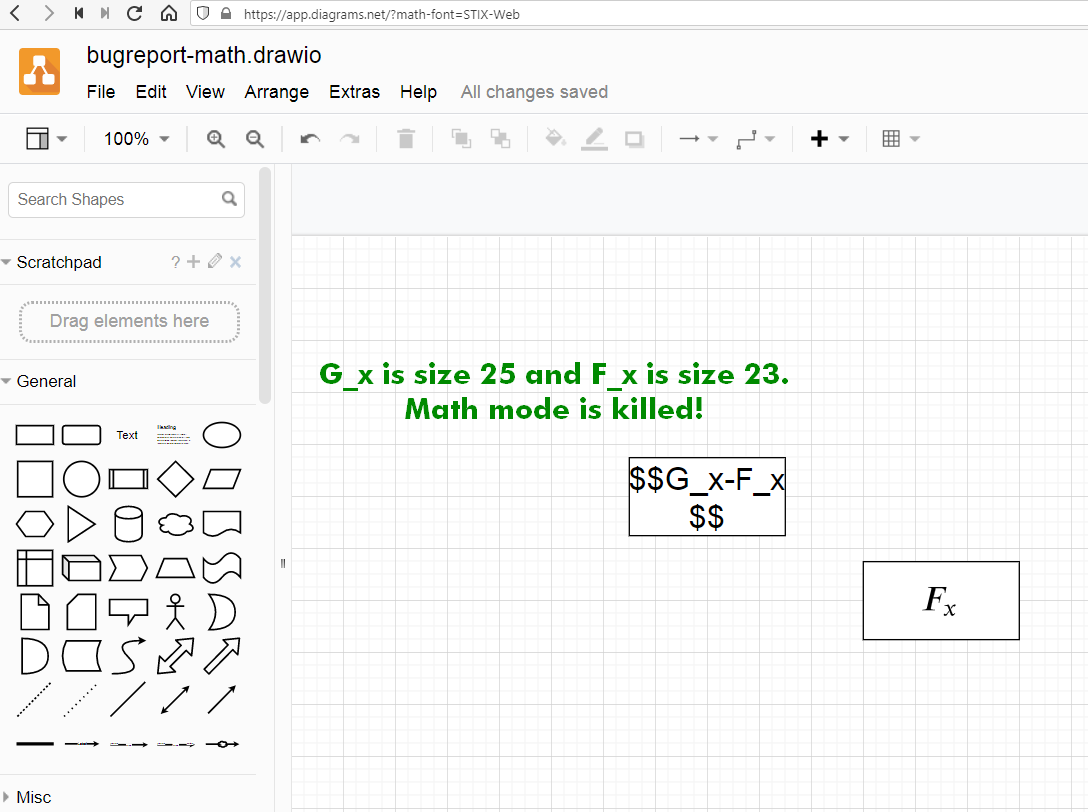 Lost math mode due to formatting can't be reapplied · Issue #1024 · jgraph/drawio · GitHub