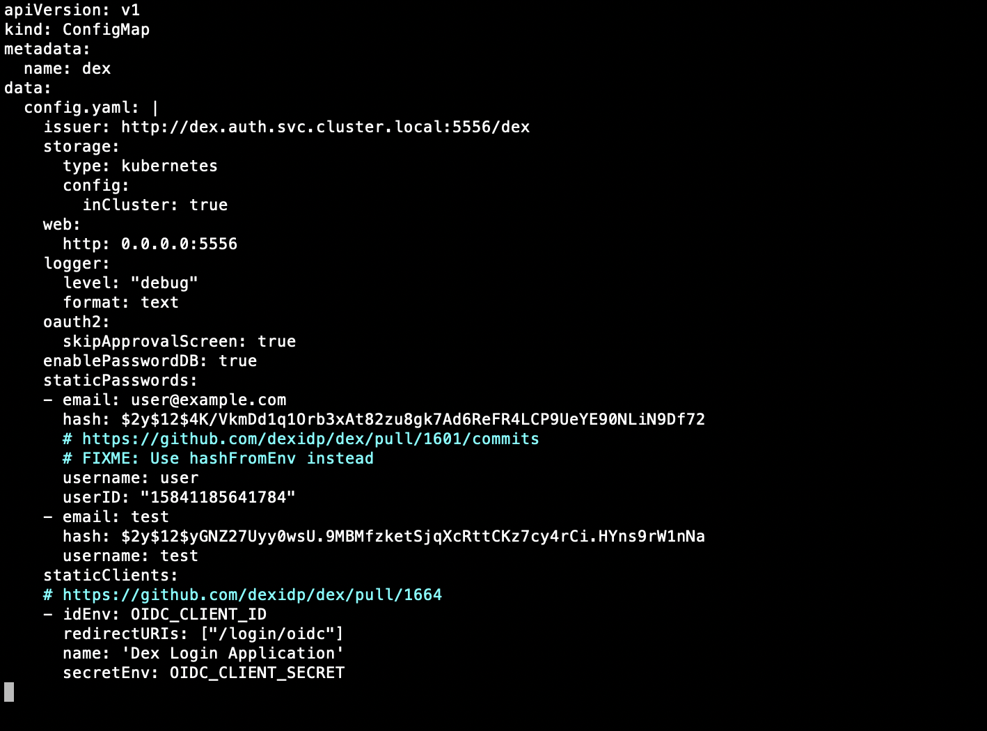 Correct way of adding new dex static users · Issue #5918 · kubeflow/kubeflow · GitHub