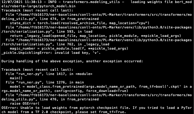 Unable to load model from checkpoint · Issue #5 · thunlp/PL-Marker · GitHub