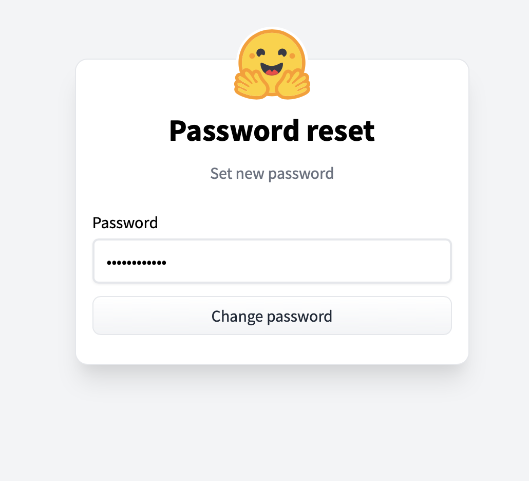 Change Password Button Does Not work · Issue #67 · huggingface/hub-docs ...