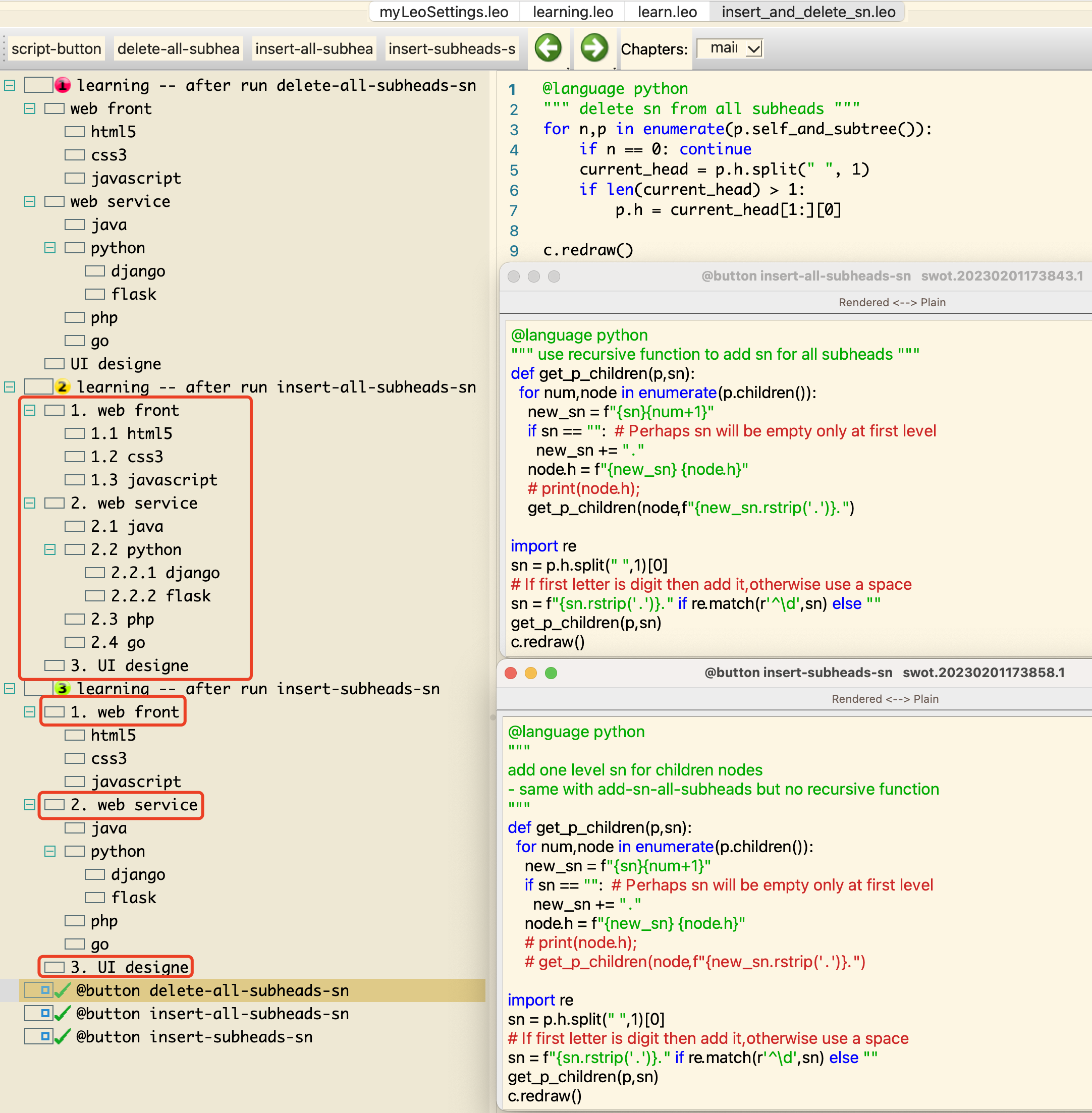 Add commands for headline numbering · Issue #3121 · leo-editor/leo-editor · GitHub