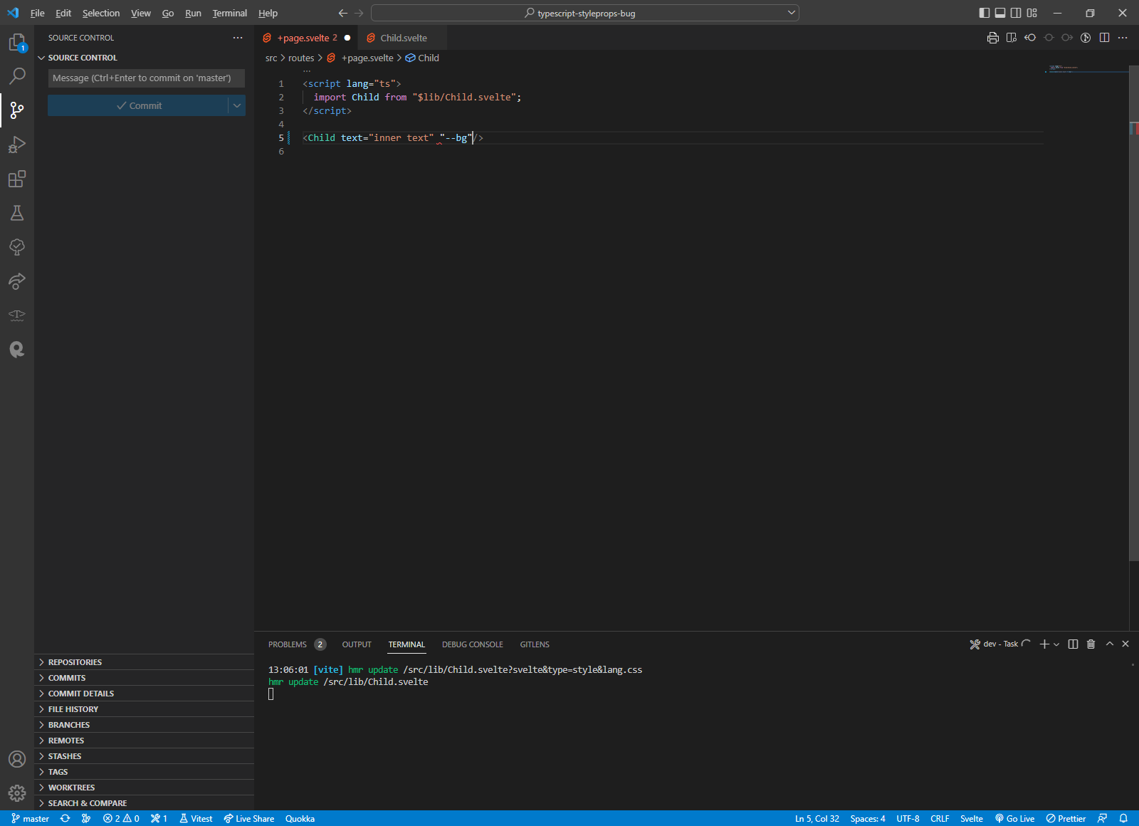 StyleProps are not considered as props and dashed props doesn't autocomplete properly · Issue ...