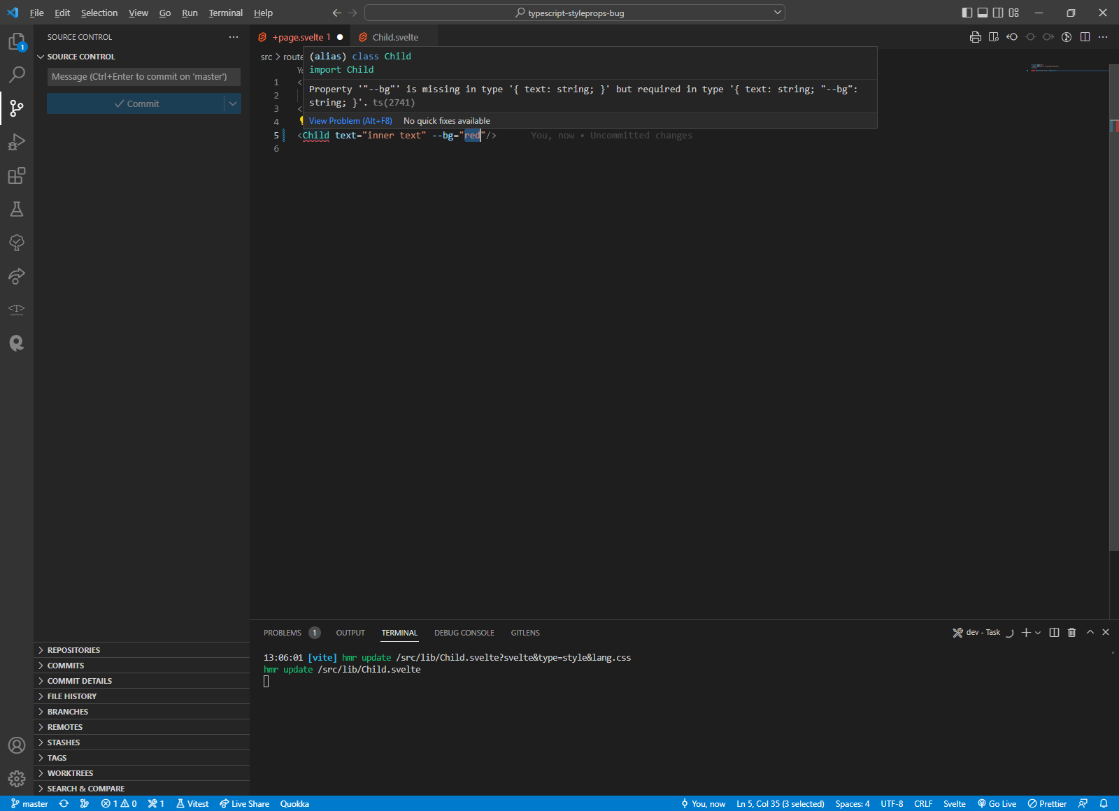StyleProps are not considered as props and dashed props doesn't autocomplete properly · Issue ...