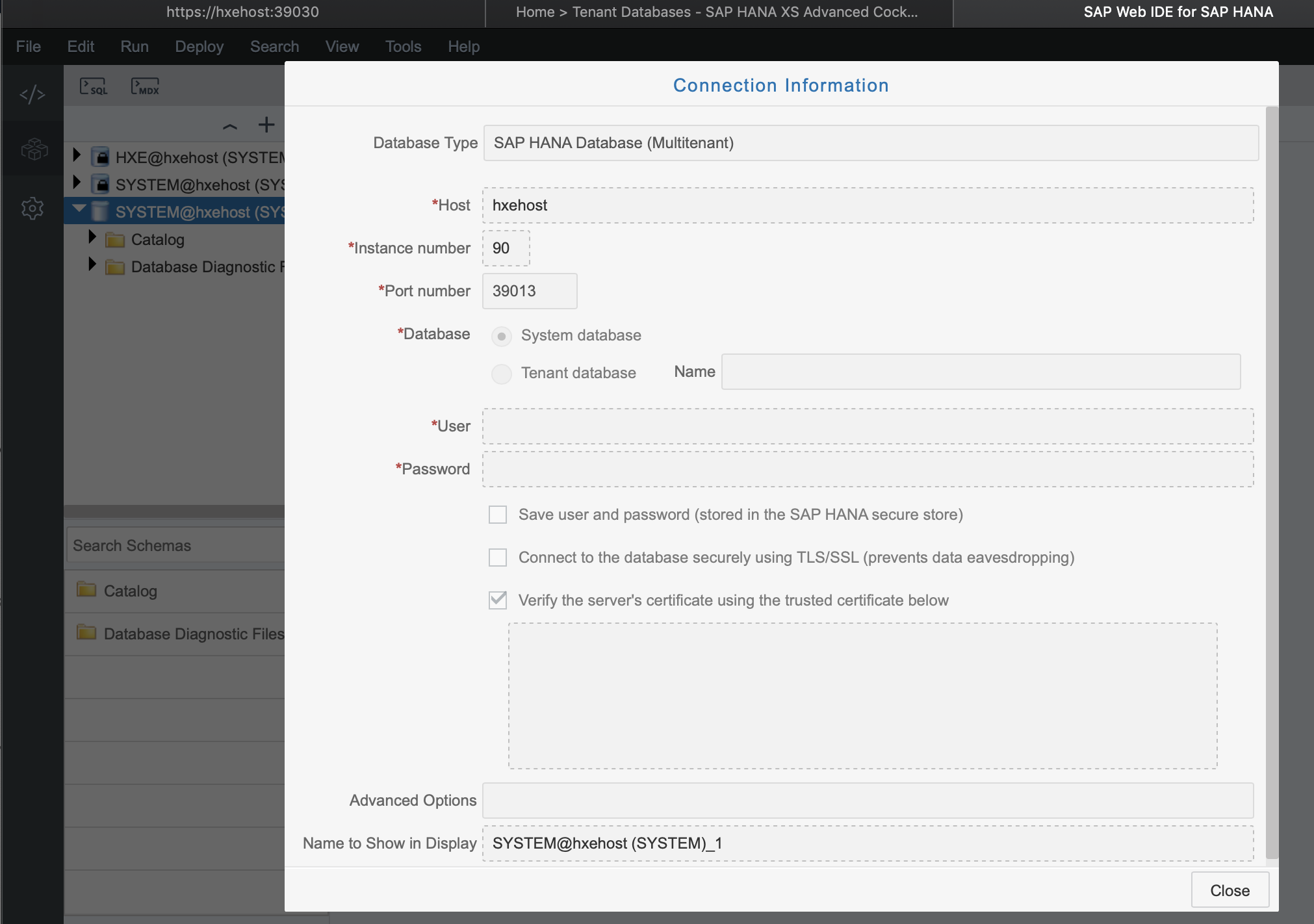 Use SAP HANA Tools for Eclipse as SQL Query Tool with SAP HANA, express ...