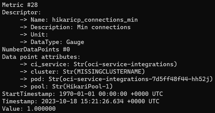Exported OTLP data being parsed incorrectly (data point labels being parsed as unknown fields ...