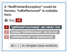 QD-5 A "NullPointerException" could be thrown; "toBeRemoved" is nullable here. · Issue #210 ...