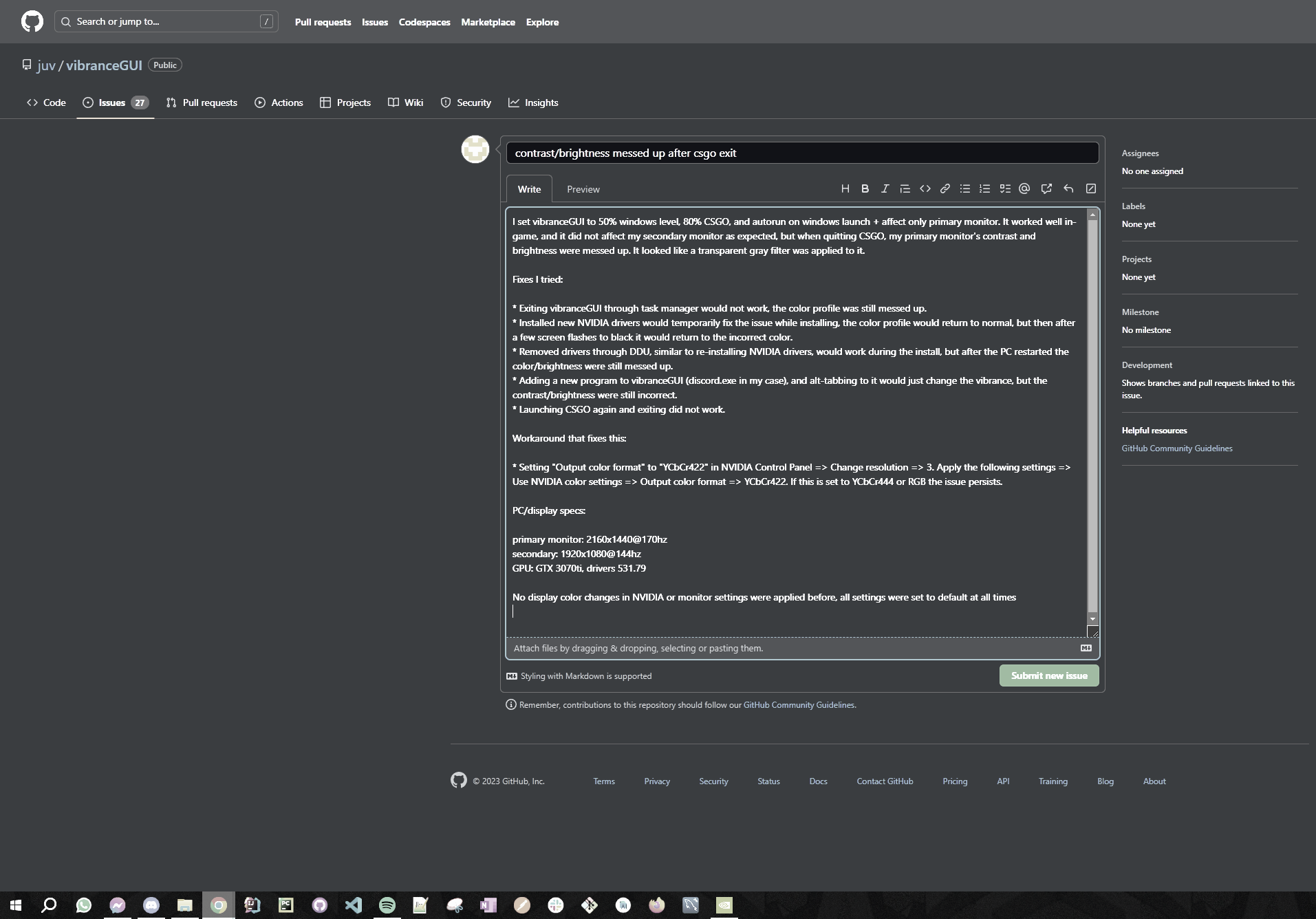 Gray tint on primary monitor after using vibranceGUI with CSGO : r/techsupport