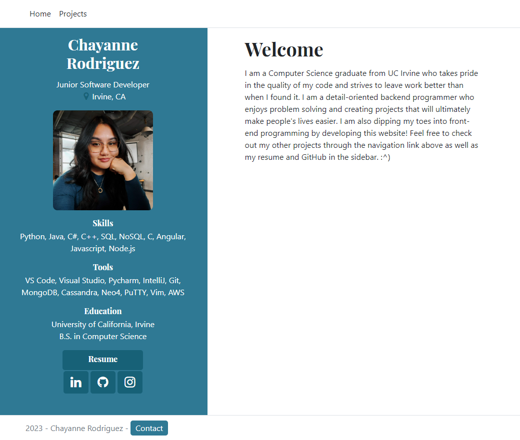 GitHub - chaydotgit/PersonalWebsite: Personal website with portfolio