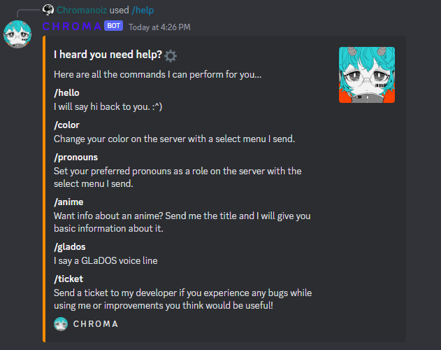 GitHub - chaydotgit/Chroma-Bot: Discord bot that can do a little of everything