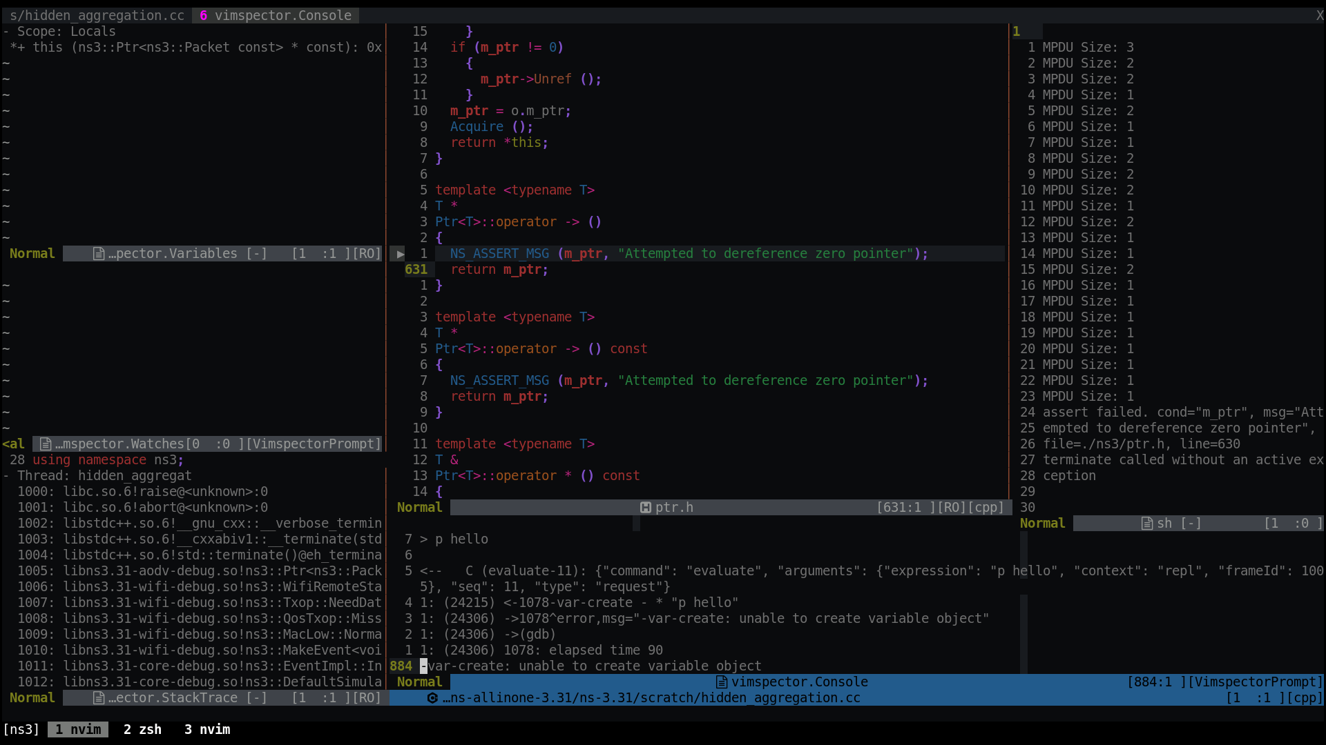 Console window's UI is messed up for neovim · Issue #300 · puremourning/vimspector · GitHub