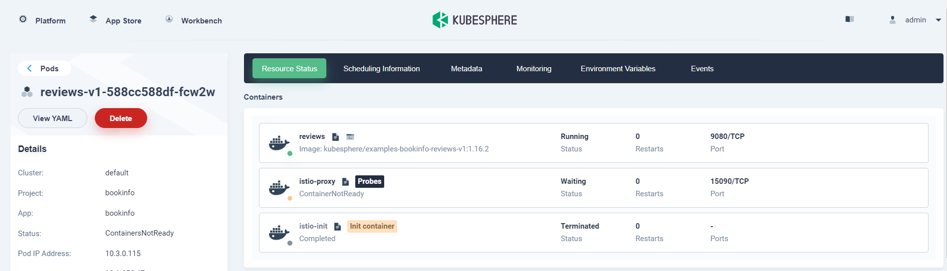 istio-proxy not ready on v3.3.0 · Issue #5269 · kubesphere/kubesphere · GitHub