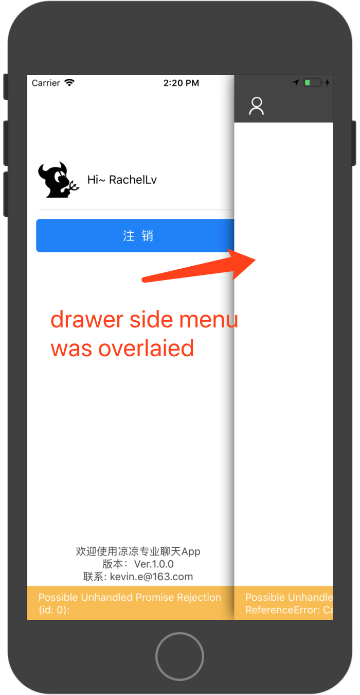 Error Drawer Side Menu Is Overlaid By Main Menu Issue 3214 Wix react native navigation 