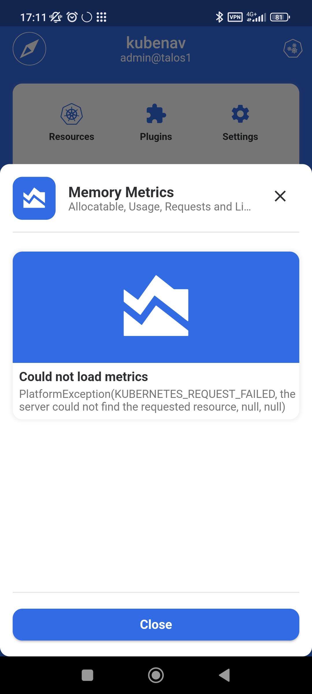 Cannot view metrics (cpu/memory) on android · Issue #521 · kubenav/kubenav · GitHub