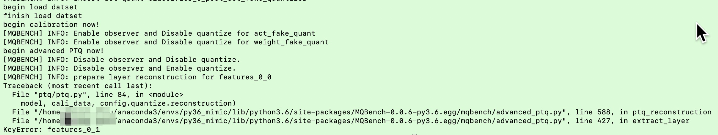 PTQ KeyError · Issue #92 · ModelTC/MQBench · GitHub