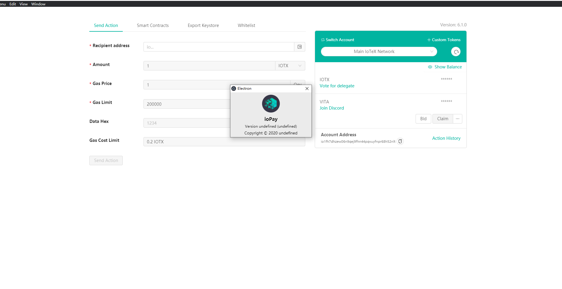 Version is undefined · Issue #1627 · iotexproject/iotex-desktop-wallet · GitHub