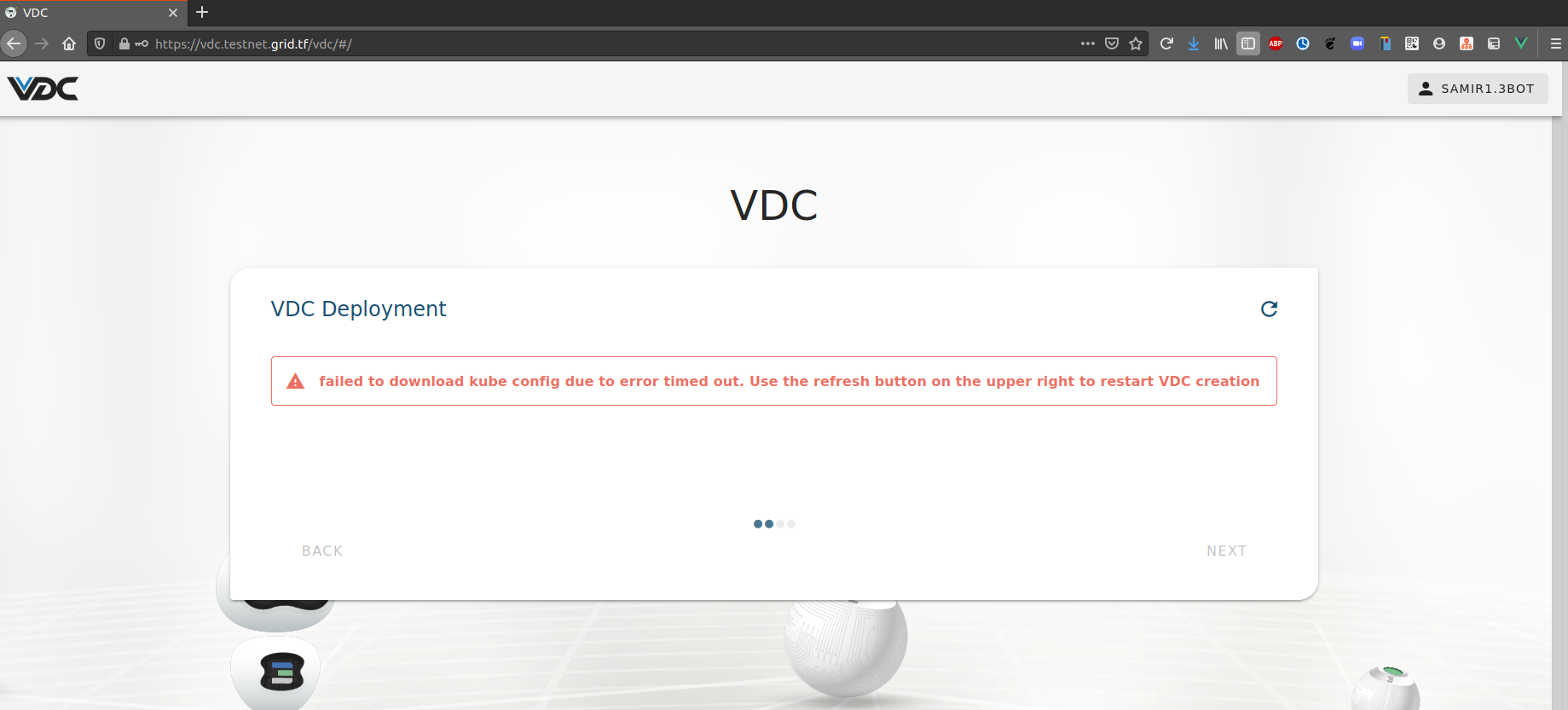 failed to download kube config due to error [Errno None] Unable to connect to port 22 on 185.69 ...