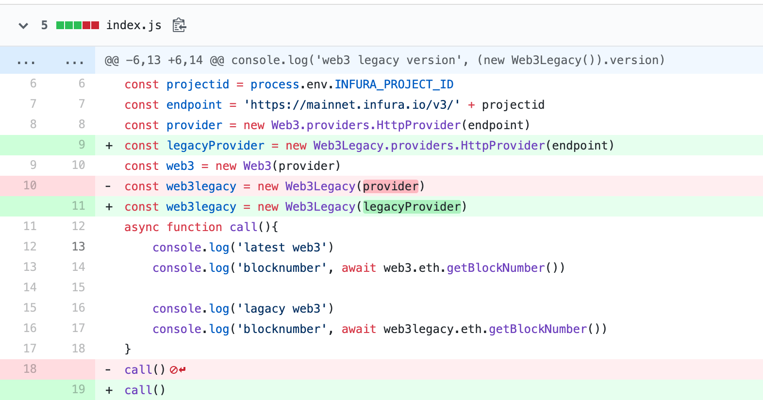 Loading new version provider(beta.55) into old web3 (beta.37) creates ...