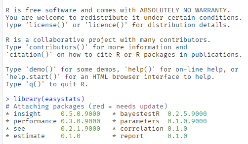 Personalize message upon library(easystats) · Issue #37 · easystats/easystats · GitHub