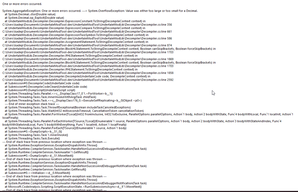 we fricked up in here with these decomp issues · Issue #211 · UnderminersTeam/UndertaleModTool ...