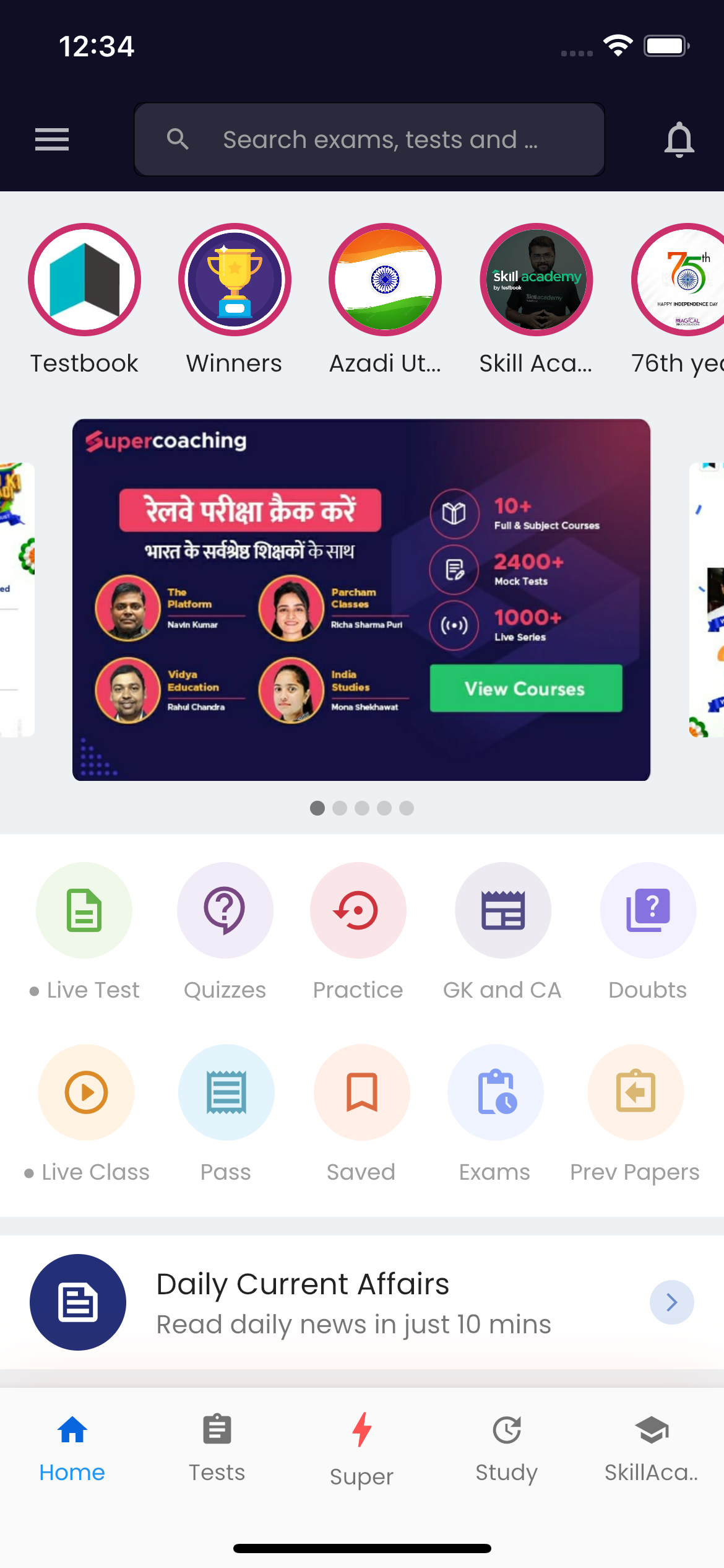 GitHub - theishangoswami/testbook_app: Flutter UI clone of the Testbook ...