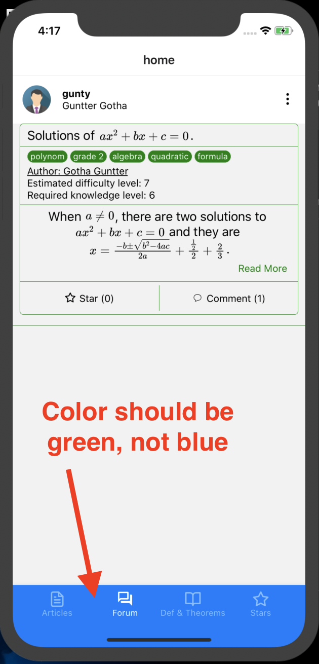 Shifting False Blocks Tabbarcolor In Creatematerialbottomtabnavigator · Issue 7987 · React 