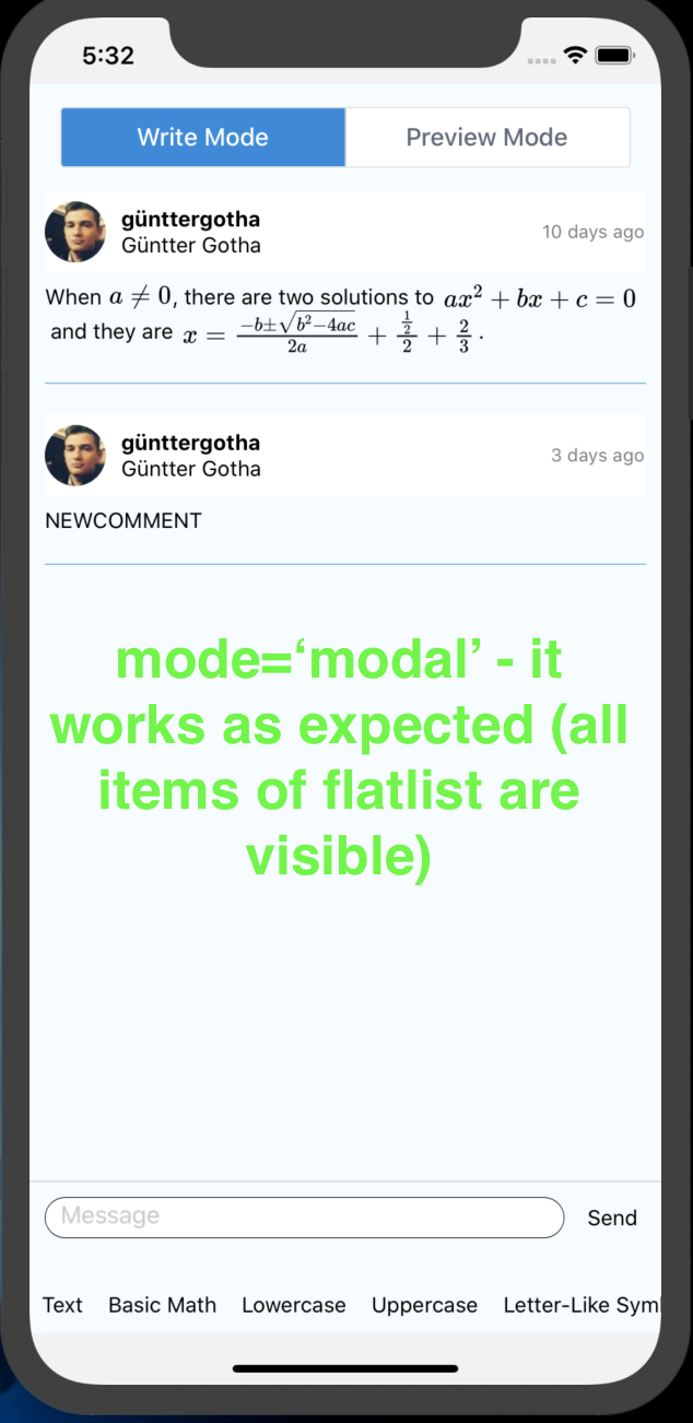 [iOS] Top of Flatlist is hidden when don't use mode='modal' · Issue #8250 · react-navigation ...