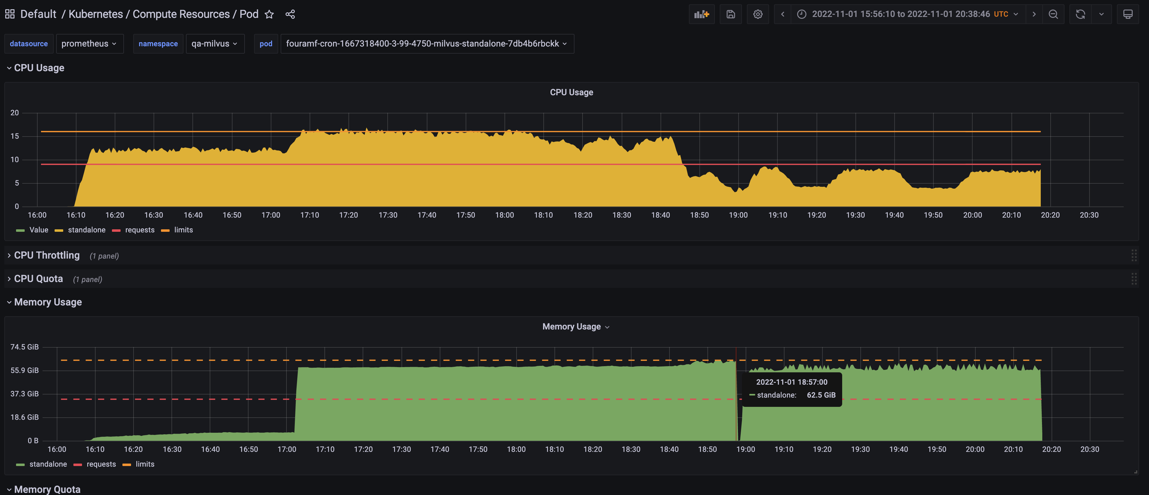 Bug Benchmark Standalone 50m Milvus Restart And Serial Search Time 190 · Issue 20258 