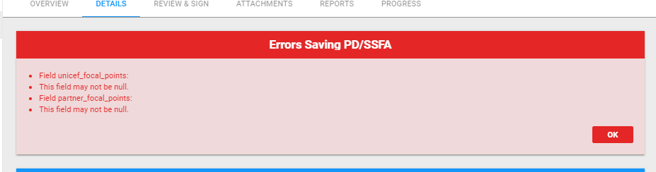 Improve errors display · Issue #1128 · unicef/etools-issues · GitHub