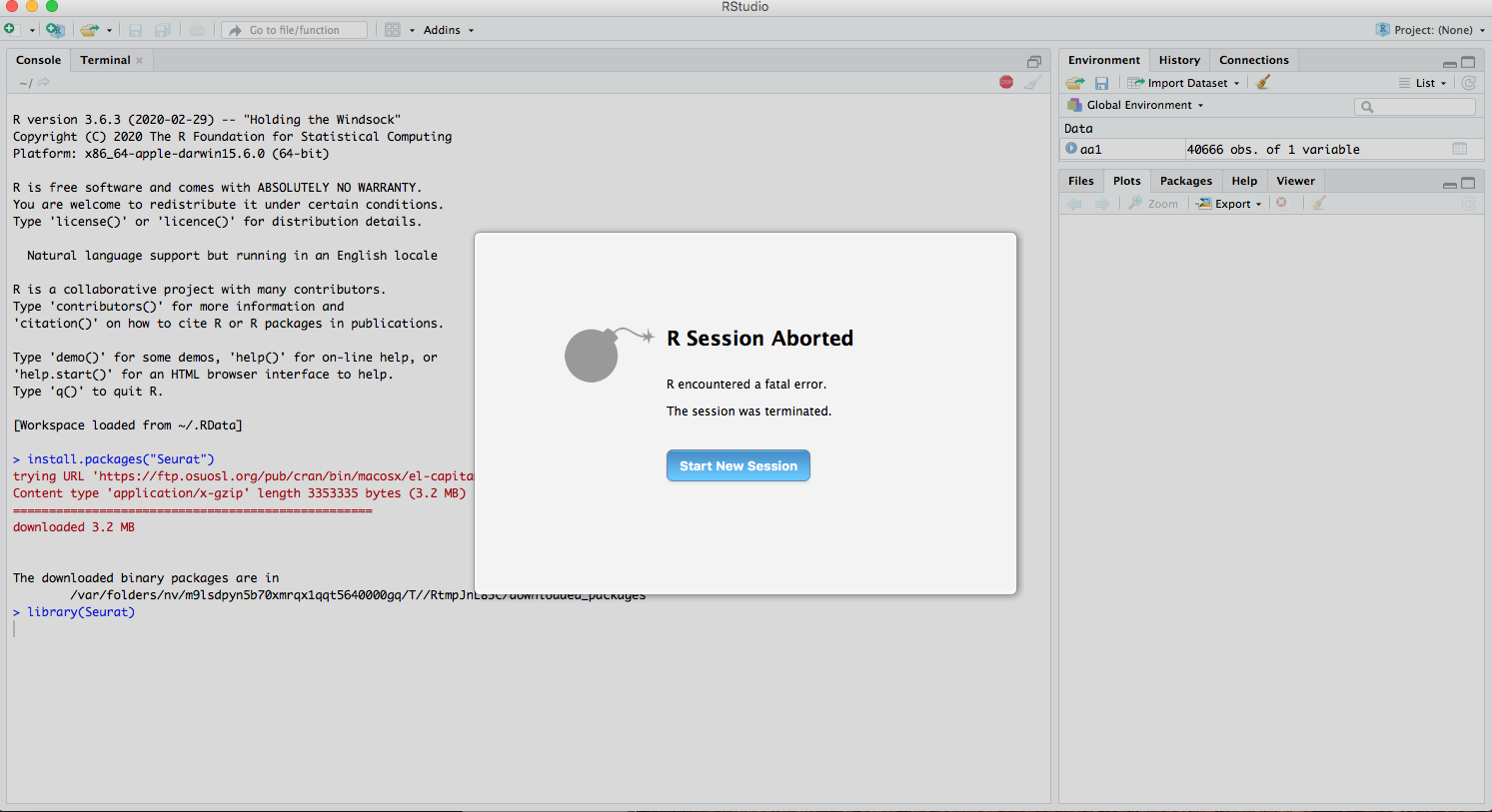 fatal error while installing Seurat 3.2.0 · Issue #3401 · satijalab/seurat · GitHub