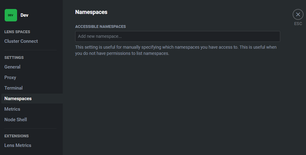 Lens Update To 5 2 0 Latest 20210908 1 Clusters Accessible Namespaces Are Reset Every Time The